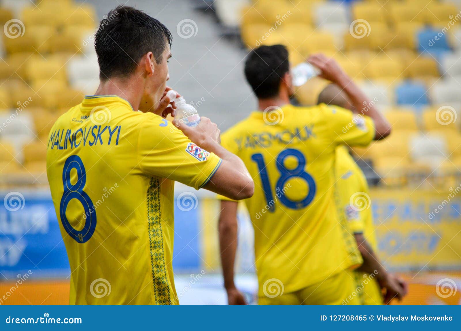 Lviv Ukraine August 10 2018 Ruslan Malinovskyi During Group Selection Of The Uefa Nations