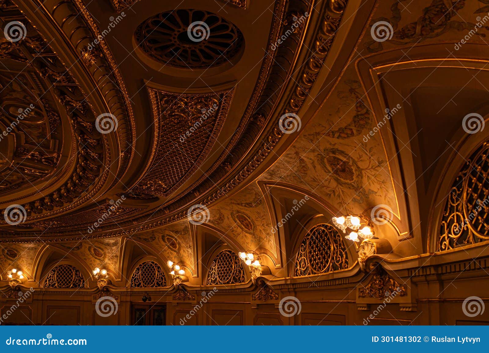 Lviv opera house interior editorial photography. Image of lvov - 301481302