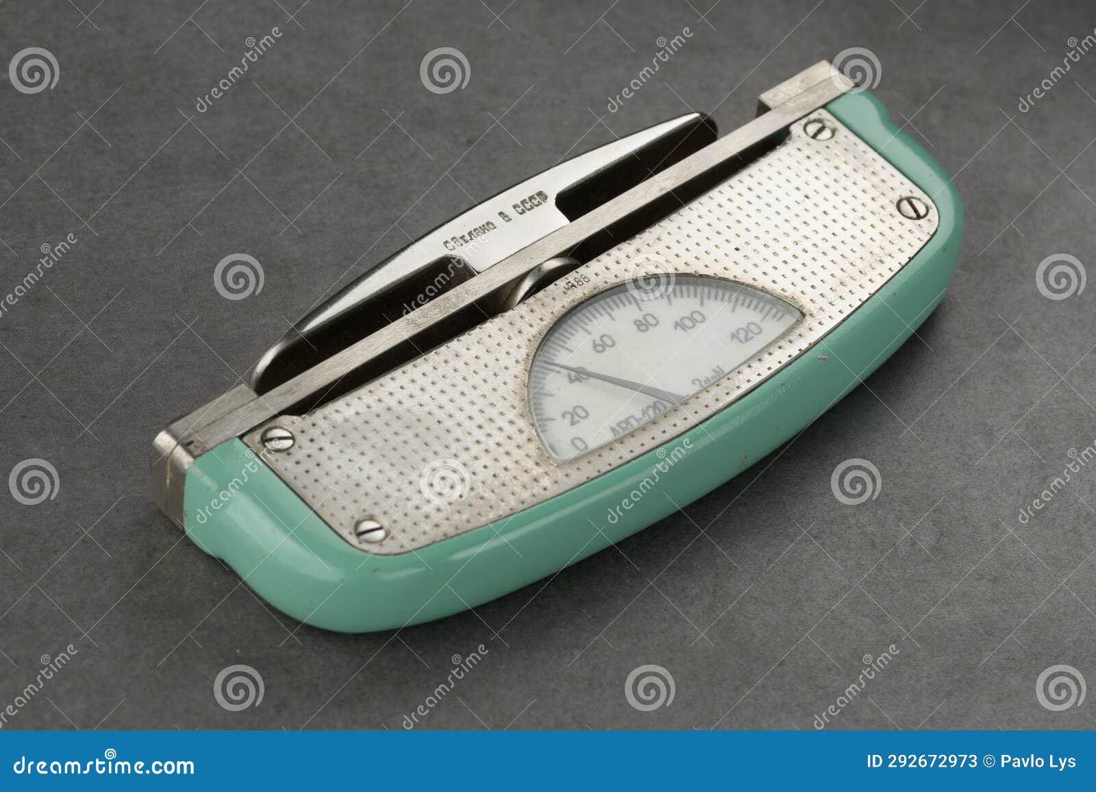 Hand Force Gauge Measuring The Strength Of The Hand Royalty-Free Stock ...
