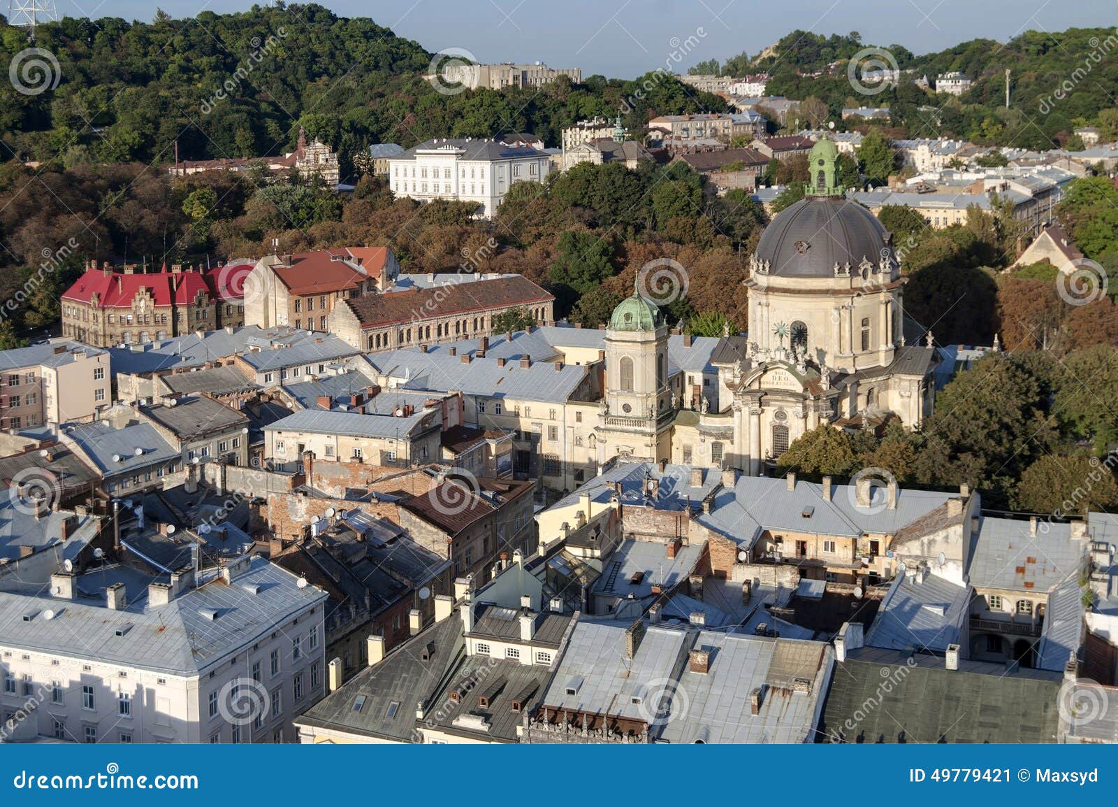Lviv. View from the Town Hall Stock Image - Image of lviv, city: 49779421
