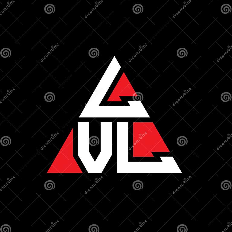 LVL Triangle Letter Logo Design with Triangle Shape. LVL Triangle Logo ...