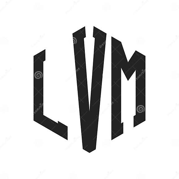 LVM Logo Design. Initial Letter LVM Monogram Logo Using Hexagon Shape ...