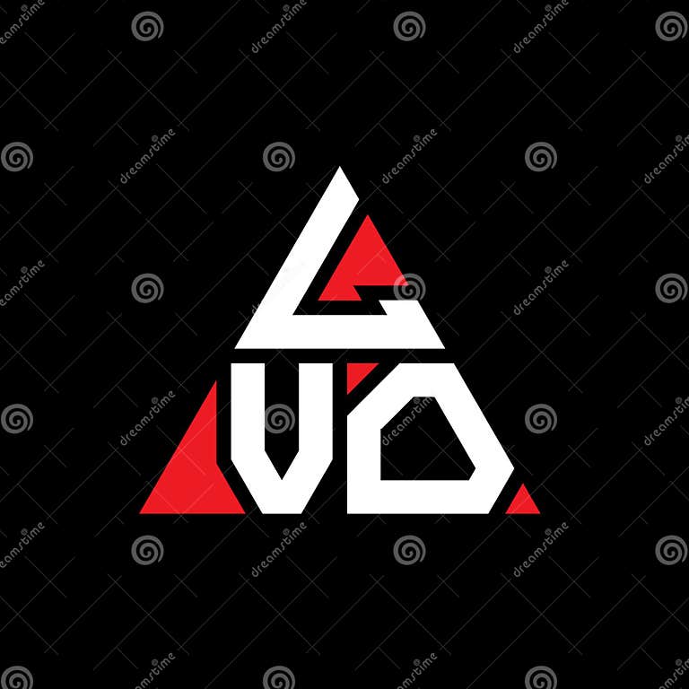 LVO Triangle Letter Logo Design with Triangle Shape. LVO Triangle Logo ...