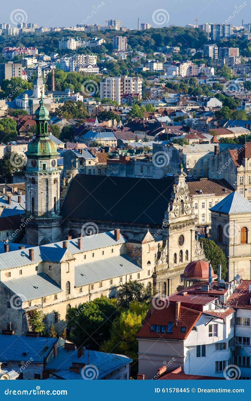 Lvov stock afbeelding. Image of kerk, stad, lvov, herdenkings - 61578445