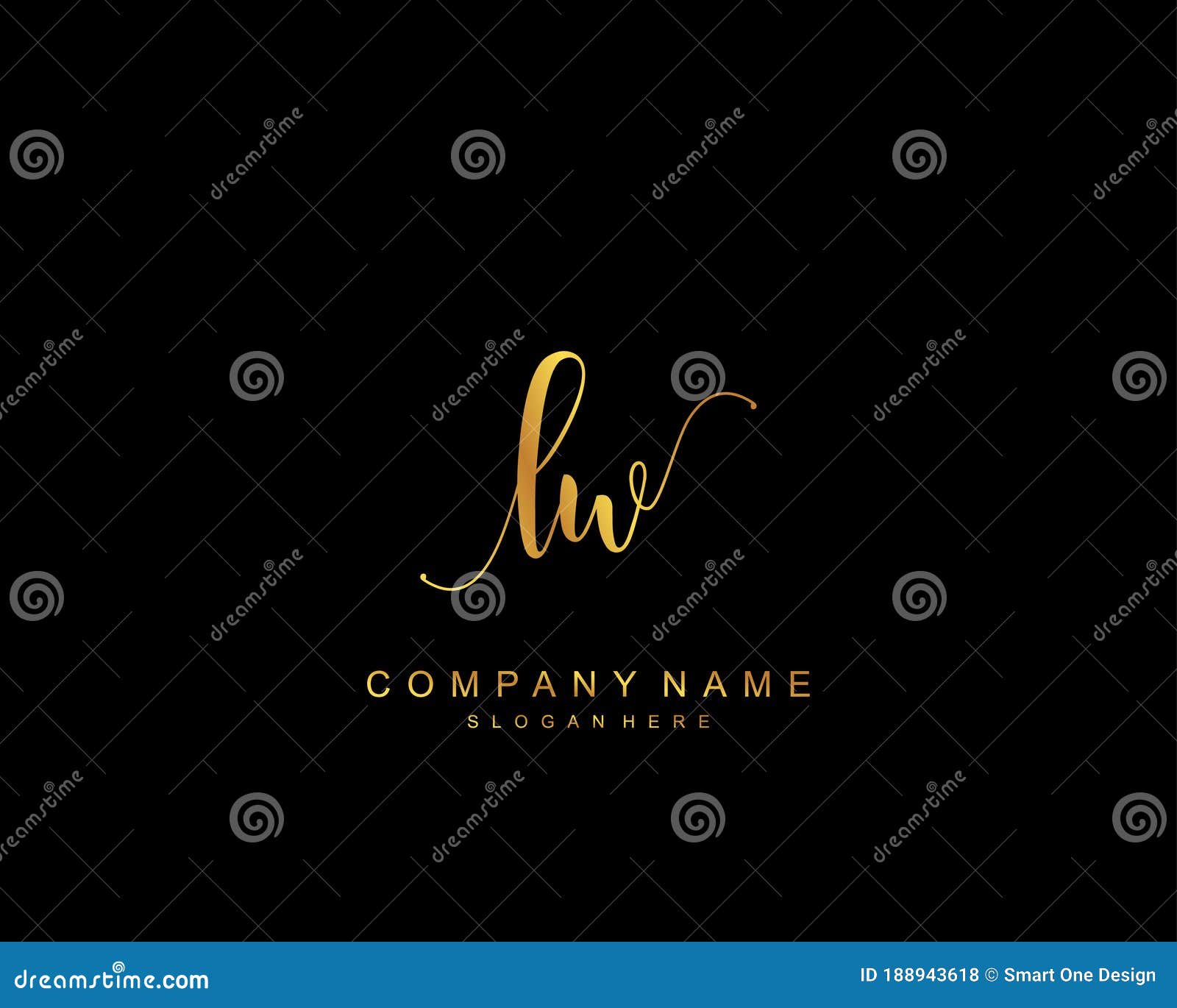 Initial LW Signature Logo Template Vector Stock Vector - Illustration ...