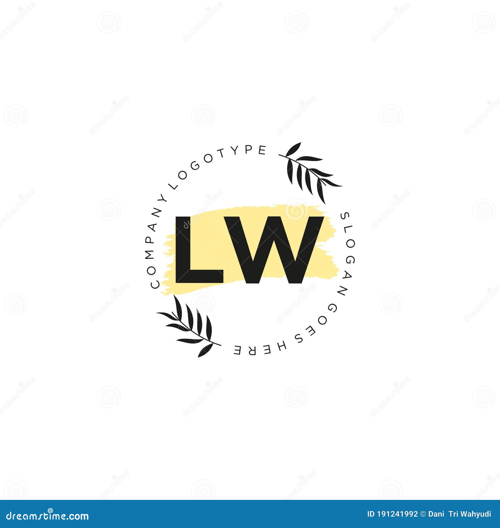 LW Letter Logo Icon Design Template Elements Stock Vector ...