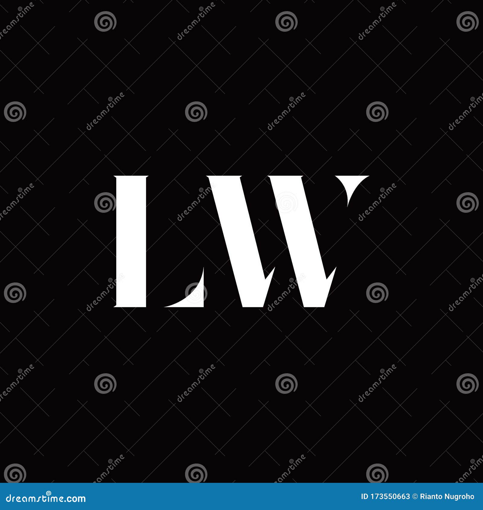 LW Logo Letter Initial Logo Designs Template Stock Vector ...