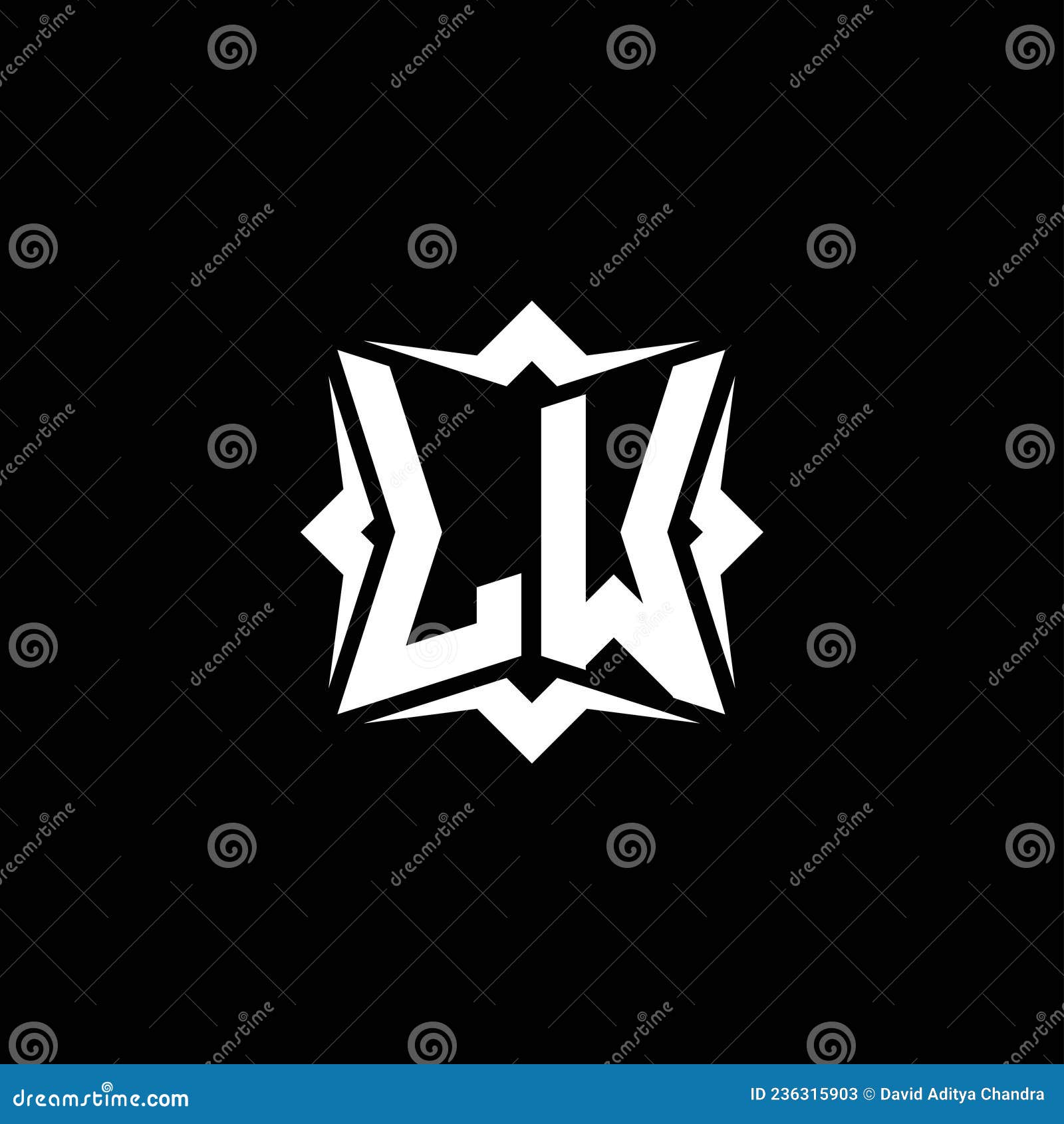 LW Logo Monogram Geometric Modern Design Stock Vector - Illustration of ...