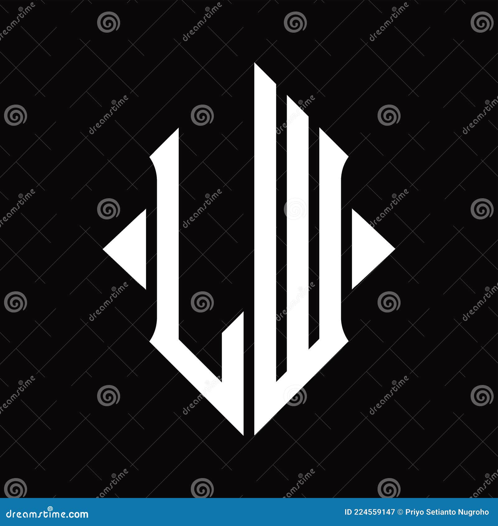 LW Logo Monogram with Shield Shape Isolated Design Template Stock ...
