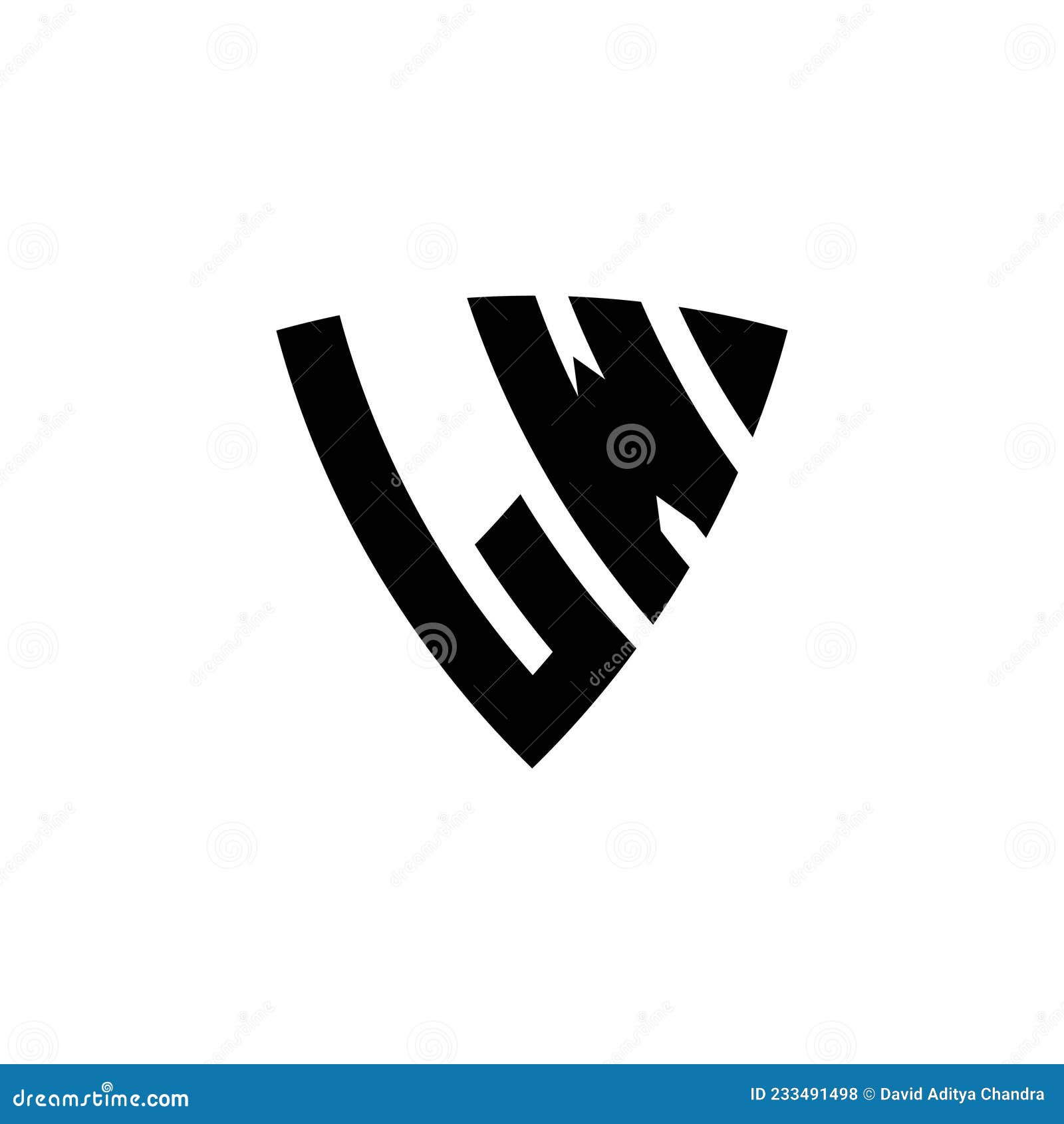LW Logo Monogram Triangle Shield Style Stock Vector - Illustration of ...