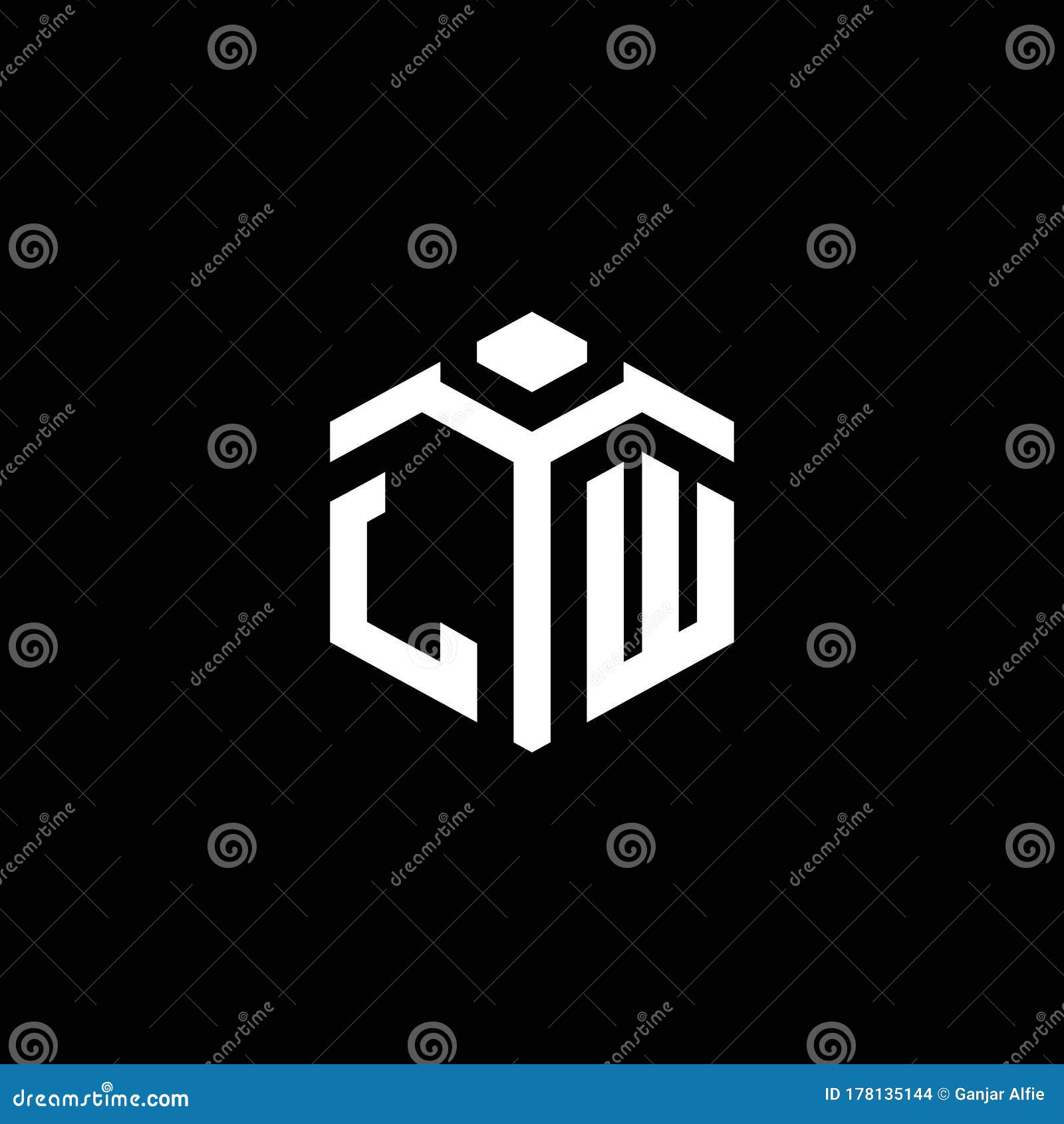 LW Monogram Logo with Abstract Hexagon Style Design Template Stock ... LW Monogram Logo with Abstract Hexagon Style Design Template Stock ...