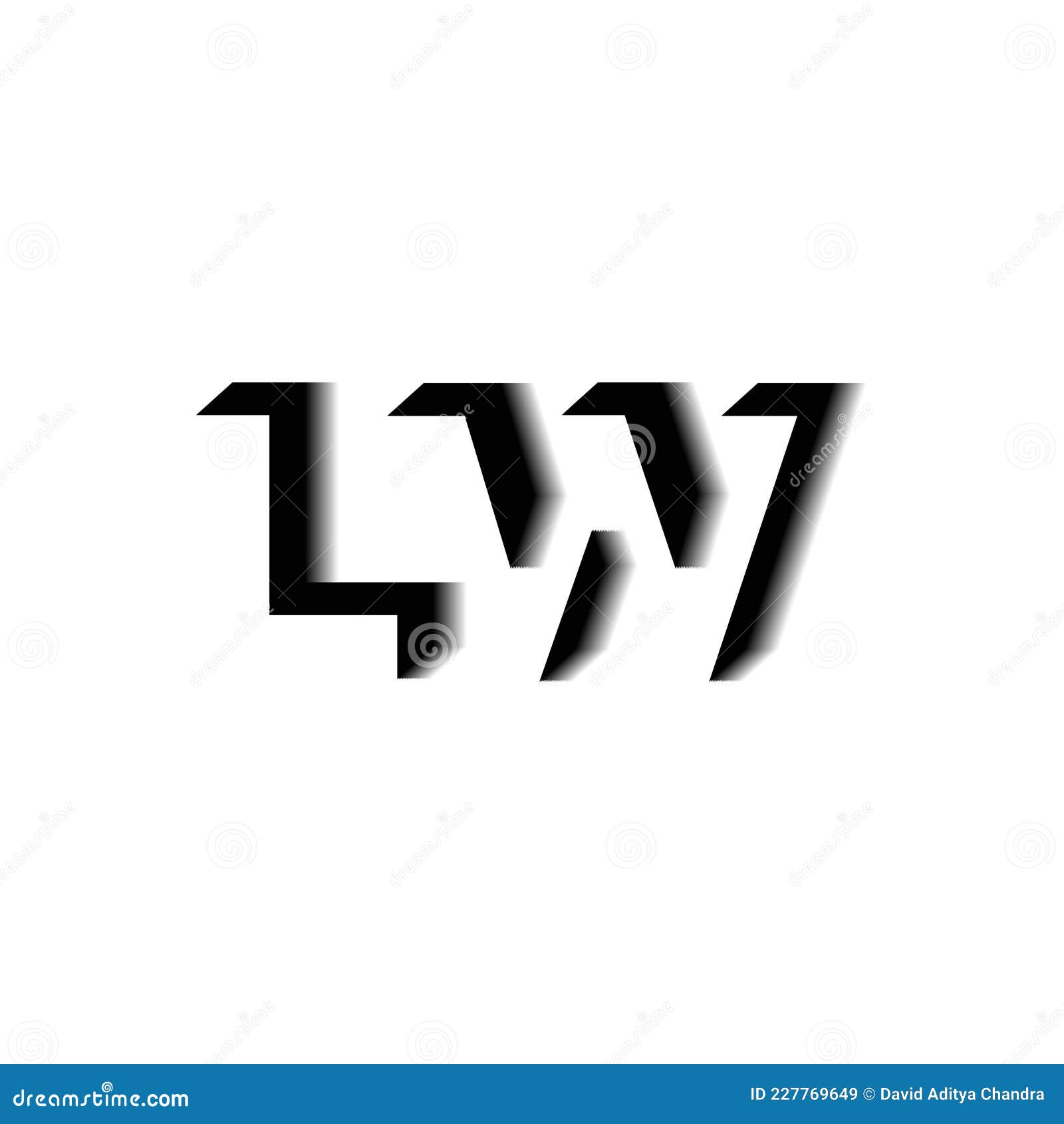LW Monogram Shadow Shape Style Stock Vector - Illustration of graphic ...