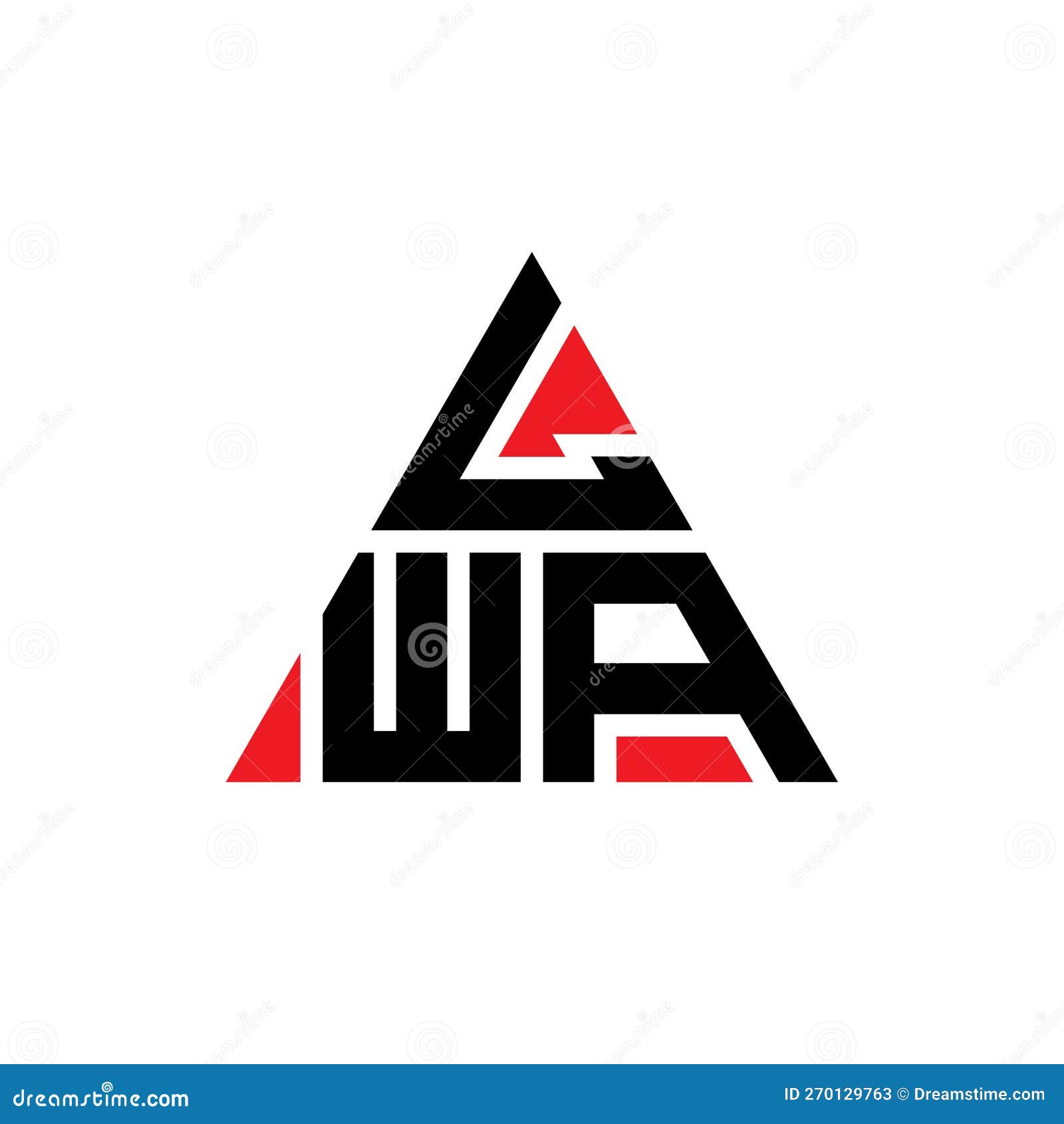 LWA Triangle Letter Logo Design with Triangle Shape. LWA Triangle Logo ...