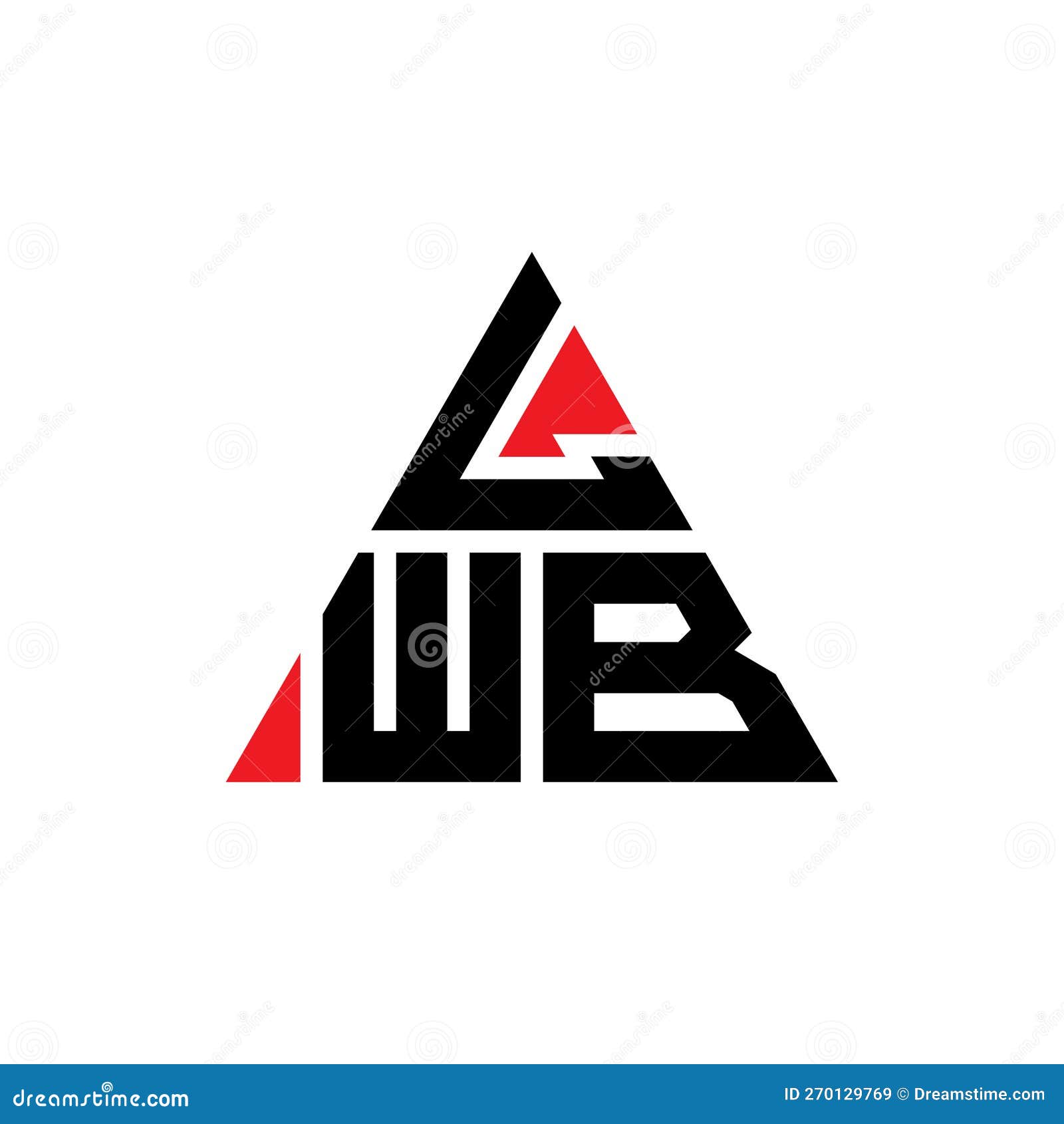 LWB Triangle Letter Logo Design with Triangle Shape. LWB Triangle Logo ...