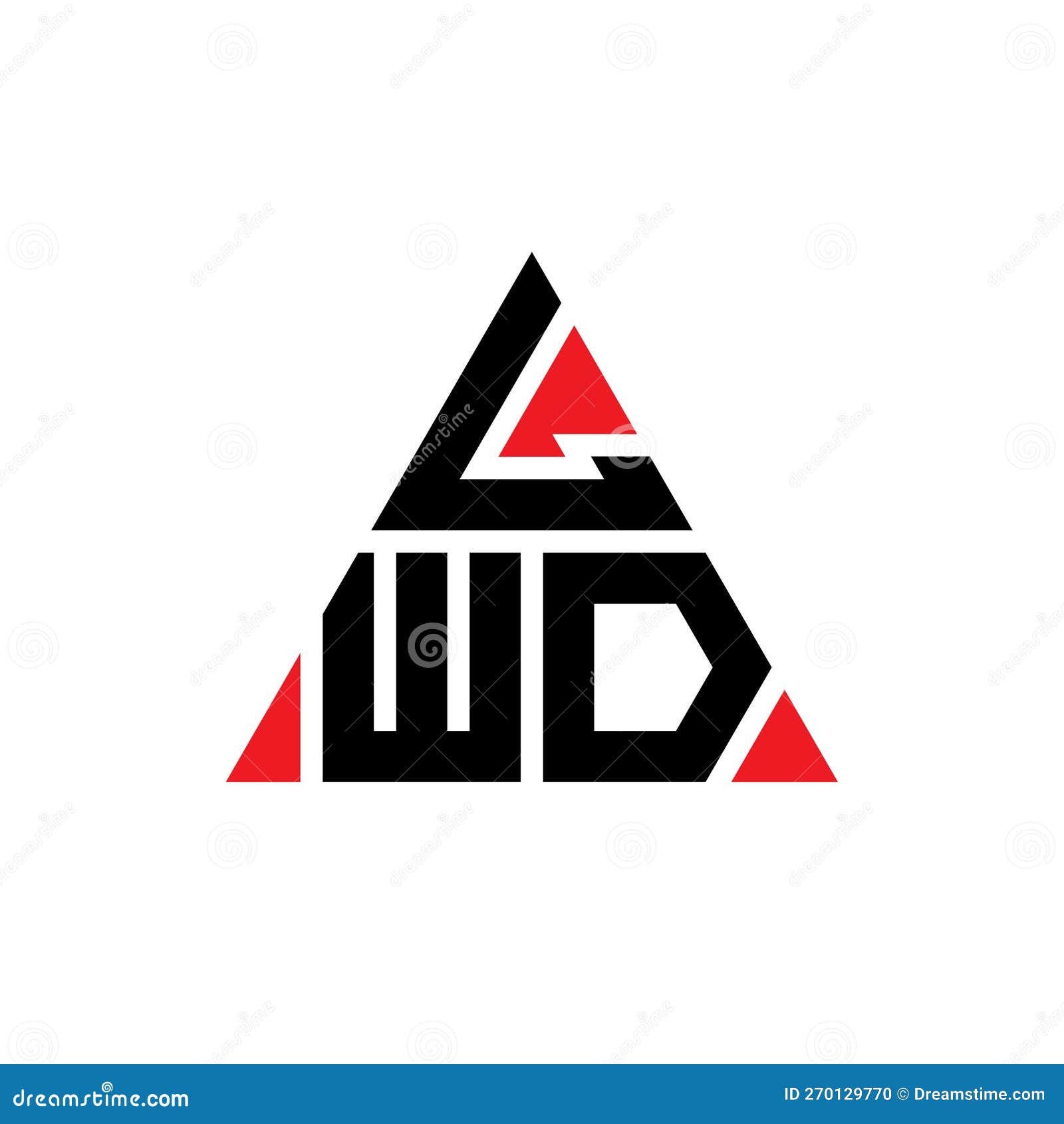 LWD Triangle Letter Logo Design with Triangle Shape. LWD Triangle Logo ...