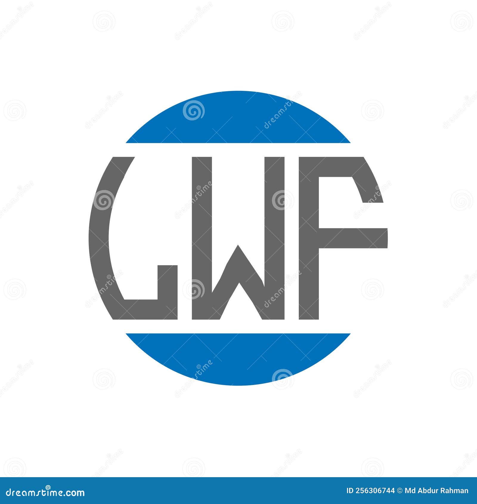 LWF Letter Logo Design on White Background. LWF Creative Initials ...