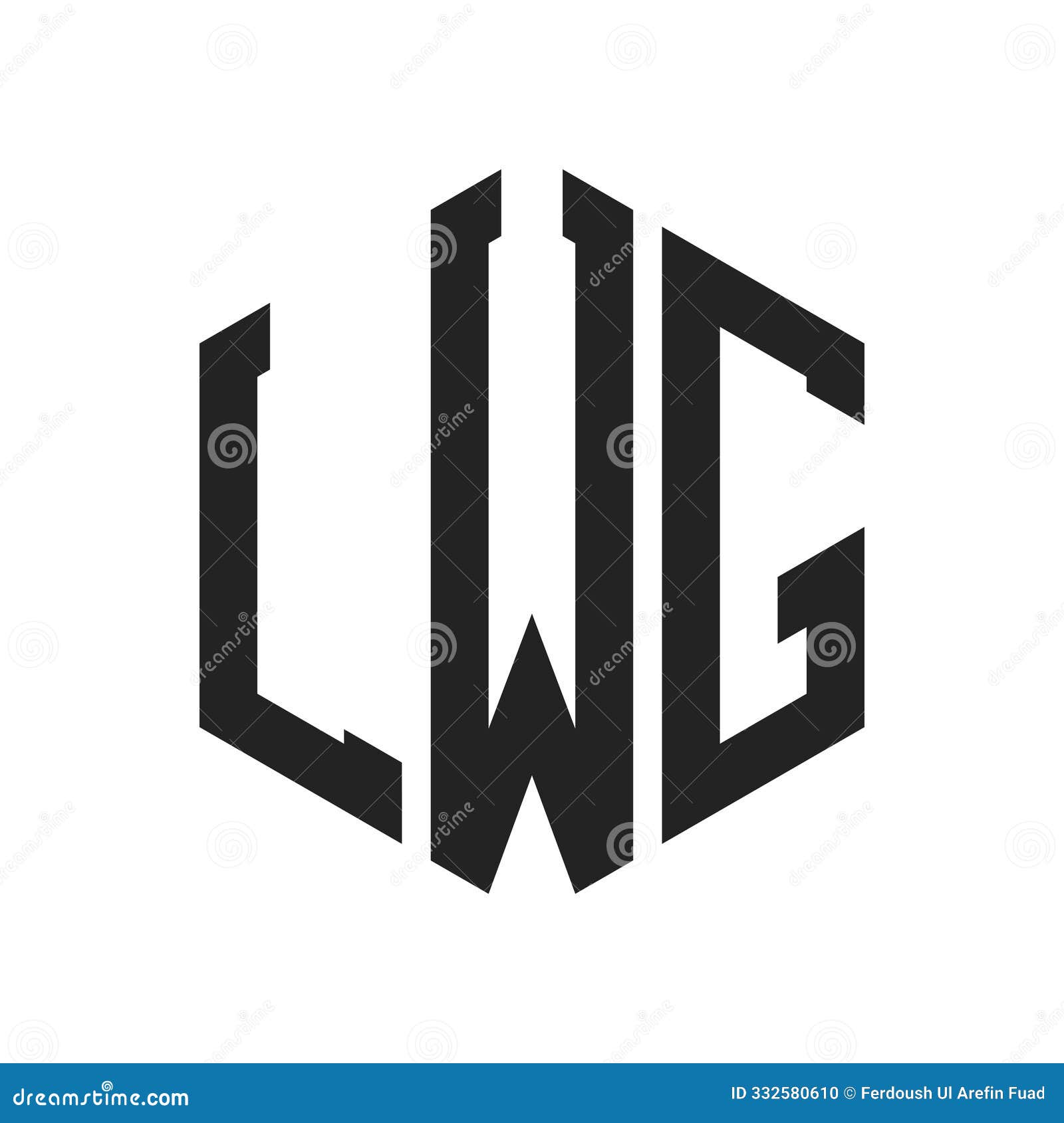 LWG Logo Design. Initial Letter LWG Monogram Logo Using Hexagon Shape ...