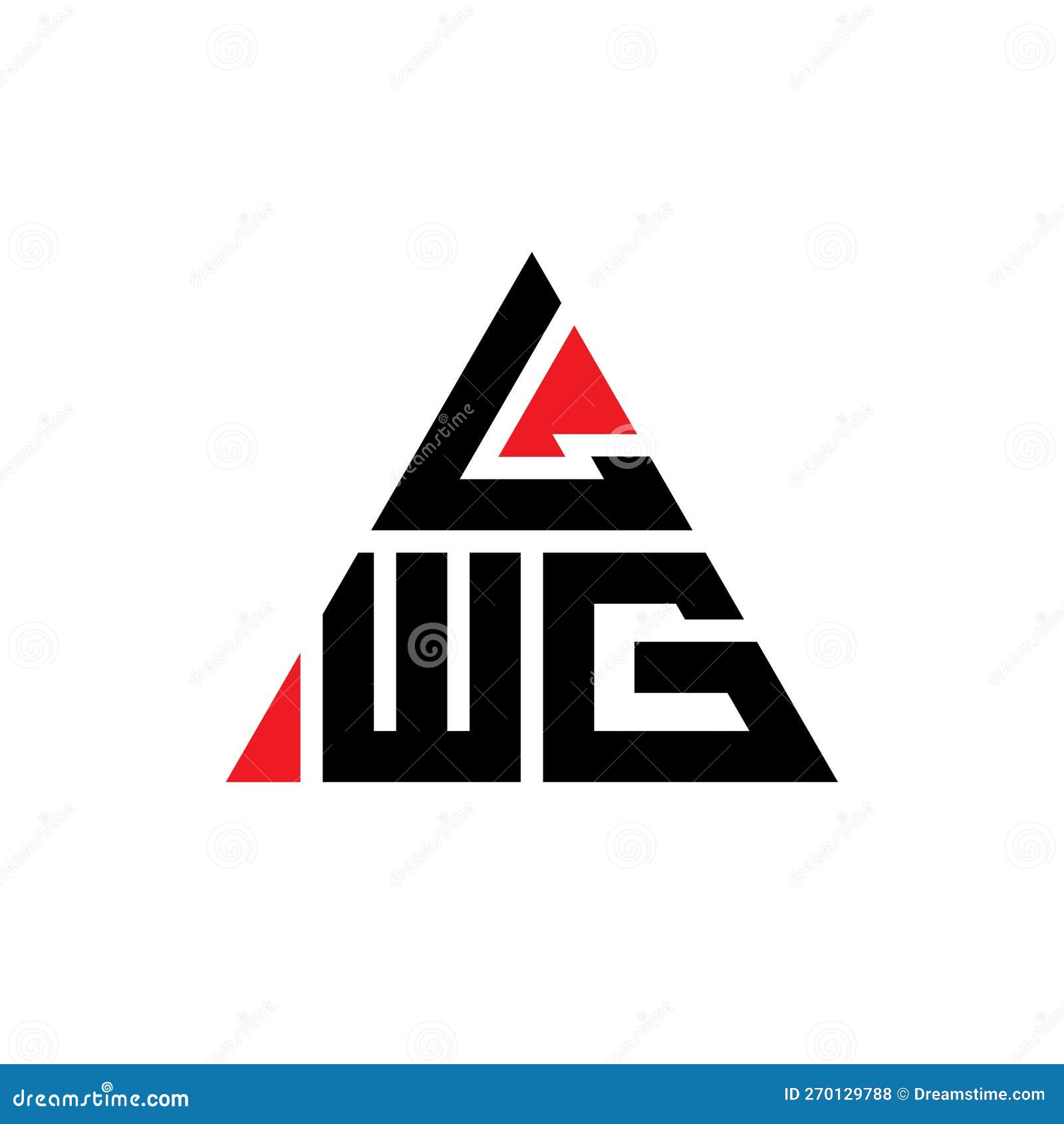 LWG Triangle Letter Logo Design with Triangle Shape. LWG Triangle Logo ...