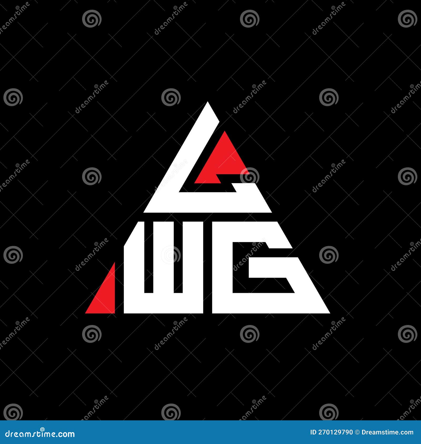 LWG Triangle Letter Logo Design with Triangle Shape. LWG Triangle Logo ...