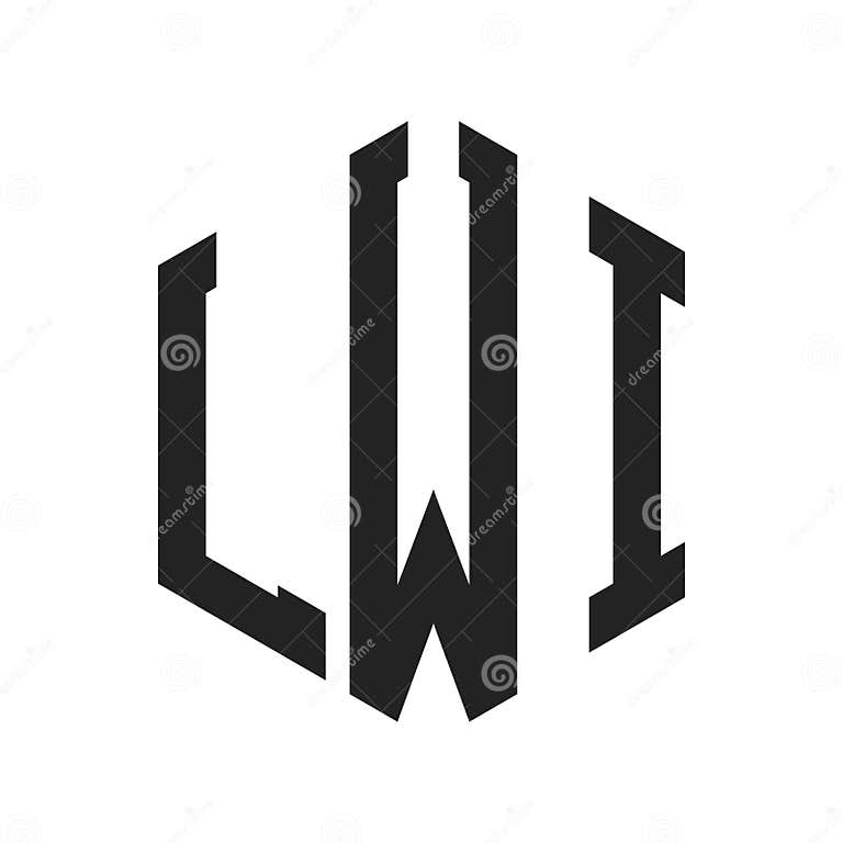 LWI Logo Design. Initial Letter LWI Monogram Logo Using Hexagon Shape ...