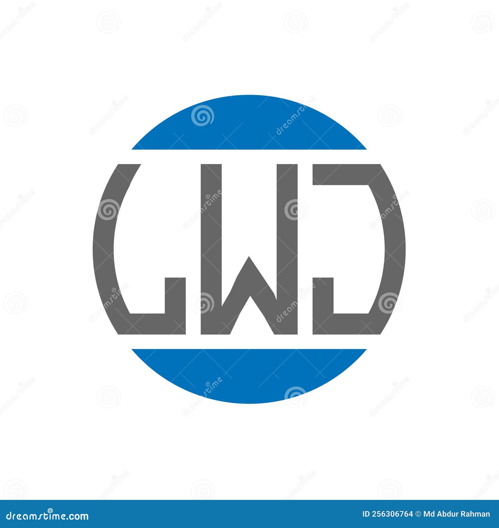 LWJ Letter Logo Design on White Background. LWJ Creative Initials ...