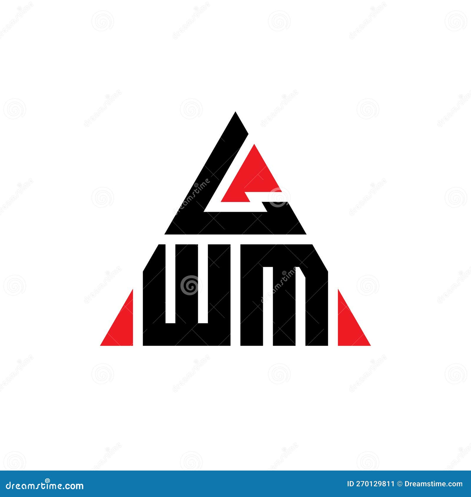 LWM Triangle Letter Logo Design with Triangle Shape. LWM Triangle Logo ...