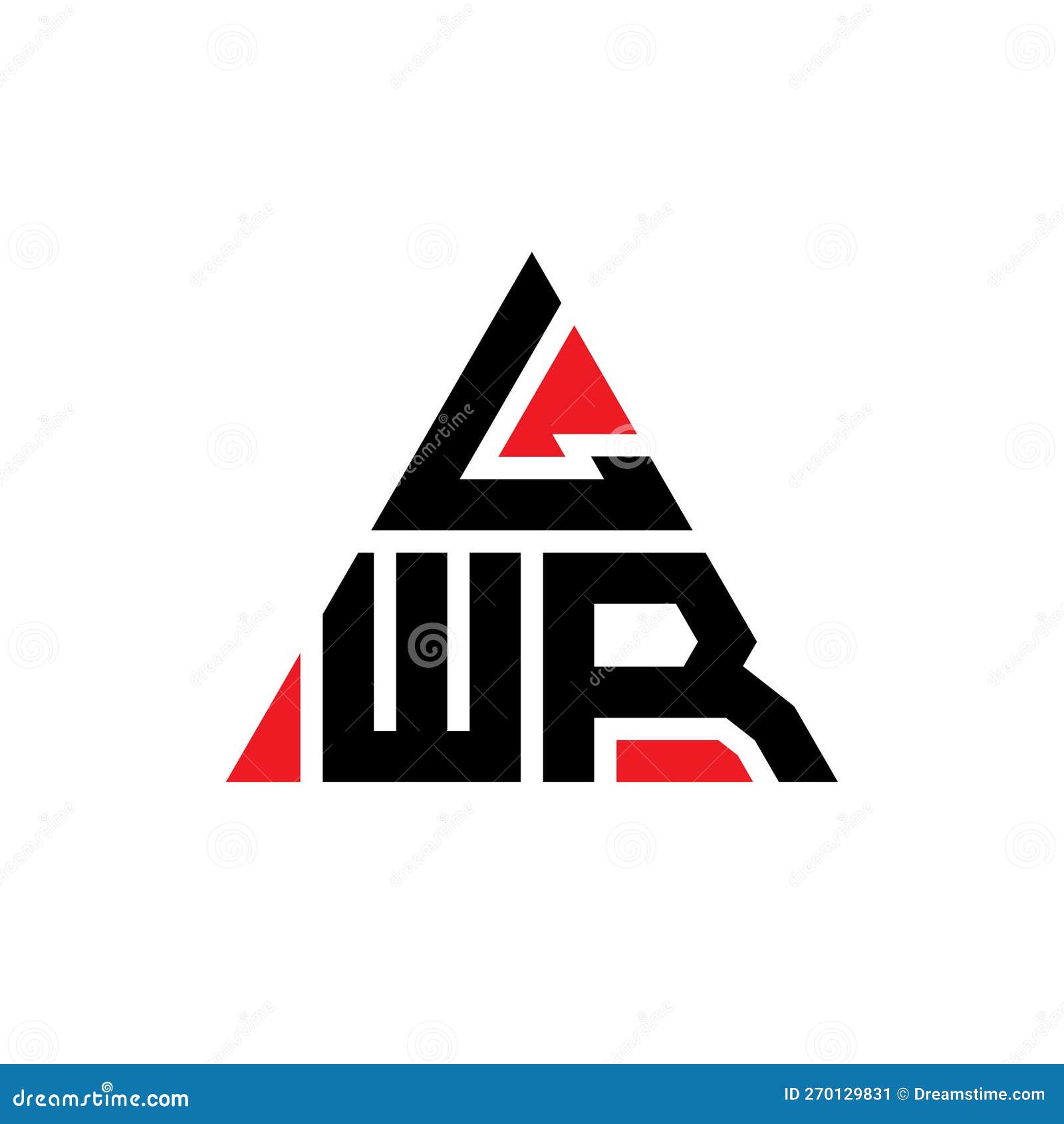 LWR Triangle Letter Logo Design with Triangle Shape. LWR Triangle Logo ...