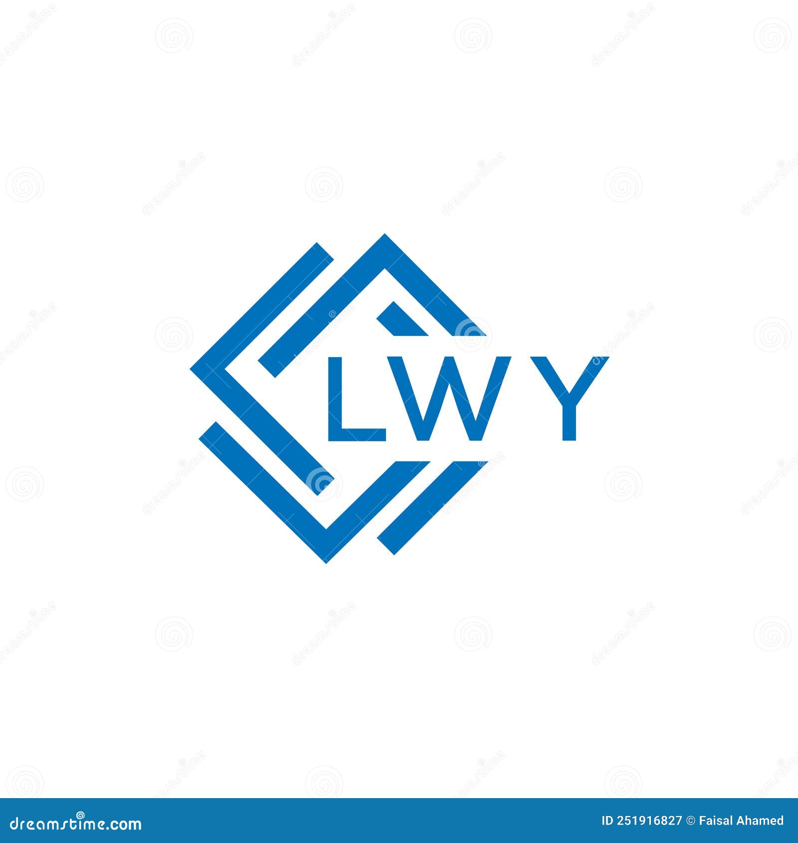 LWY Letter Logo Design on White Background. LWY Creative Circle Letter ...