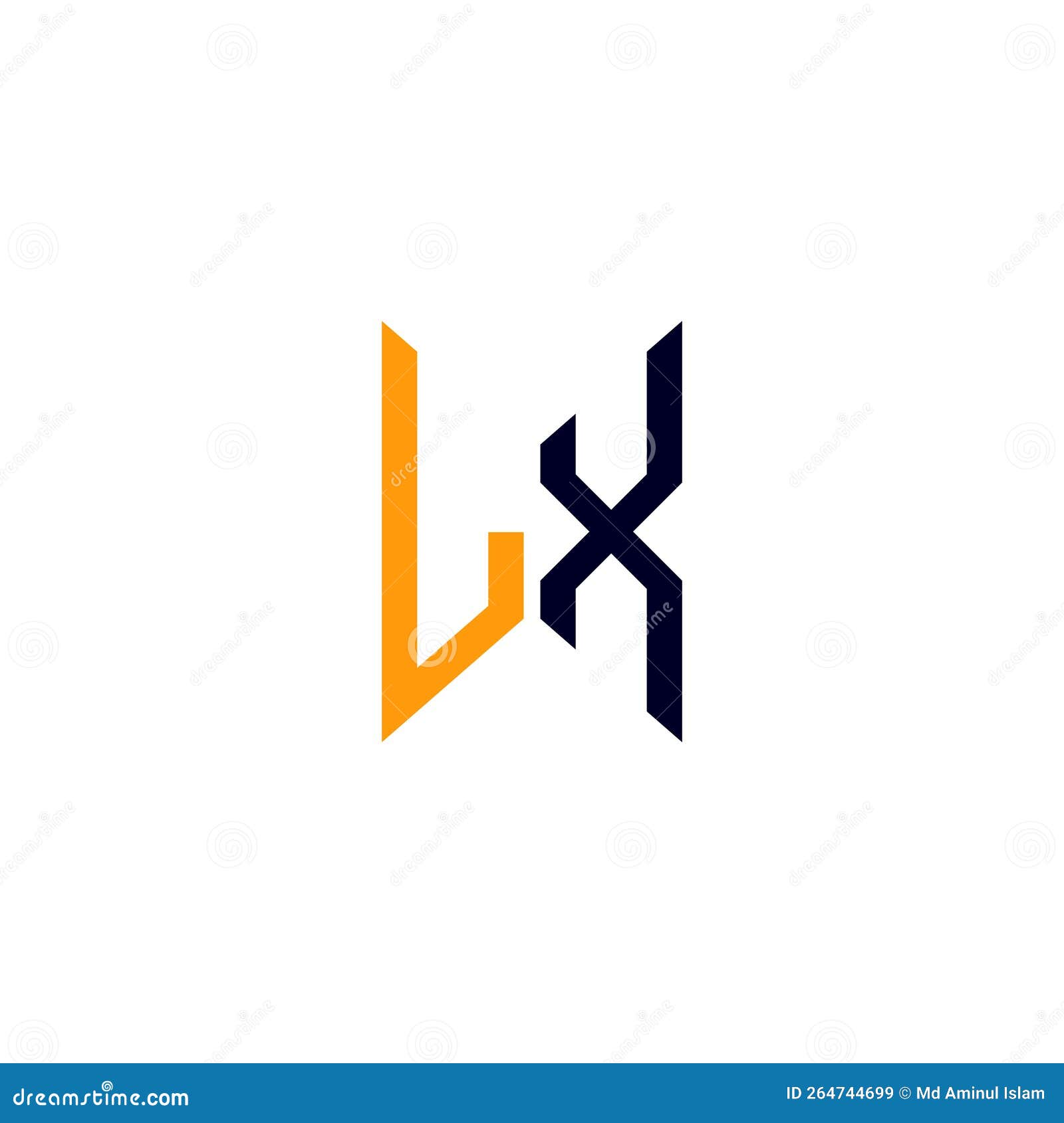 LX Letter Logo Creative Design with Vector Graphic, Stock Vector ...