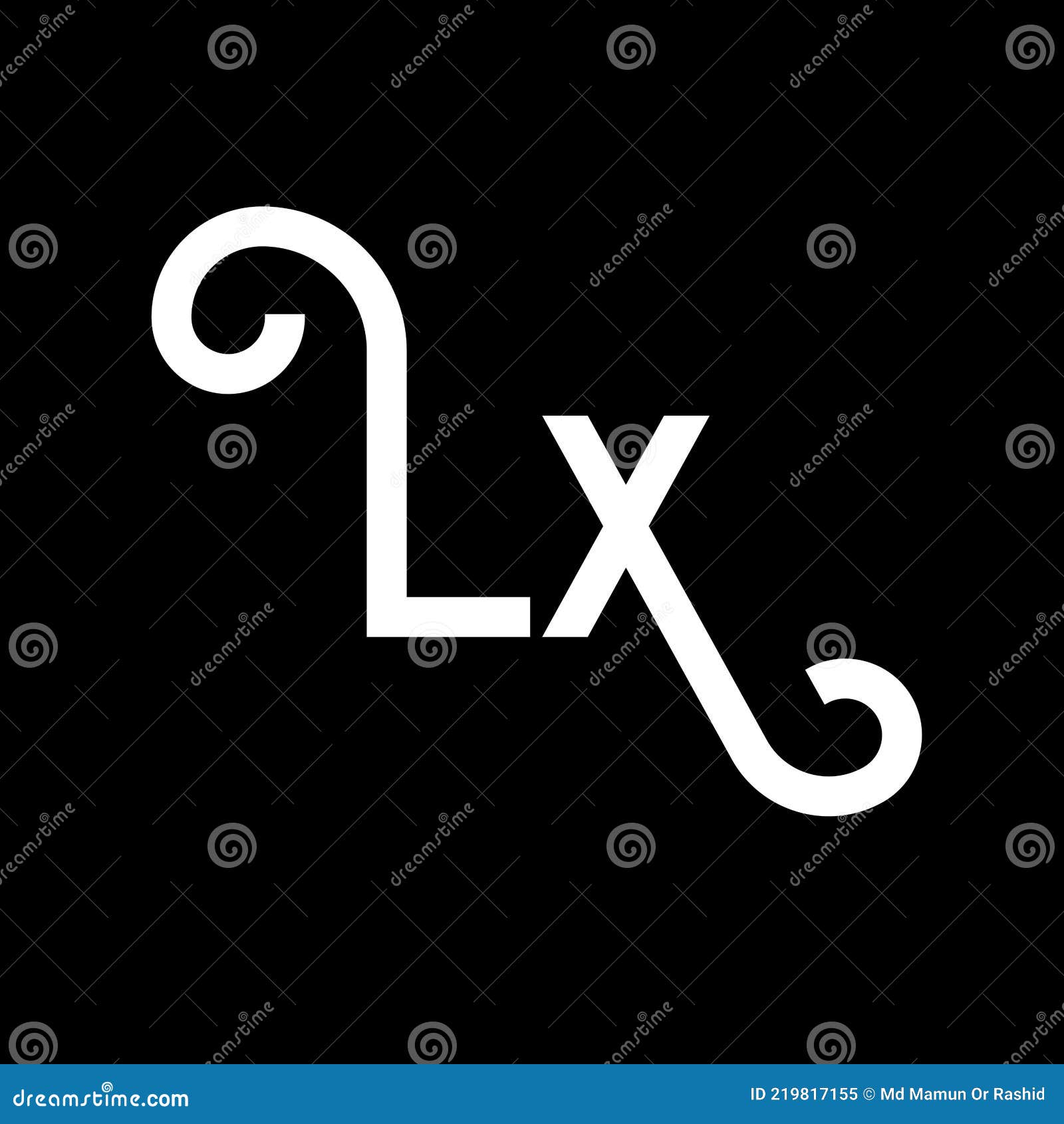 LX Letter Logo Design. Initial Letters LX Logo Icon. Abstract Letter LX ...
