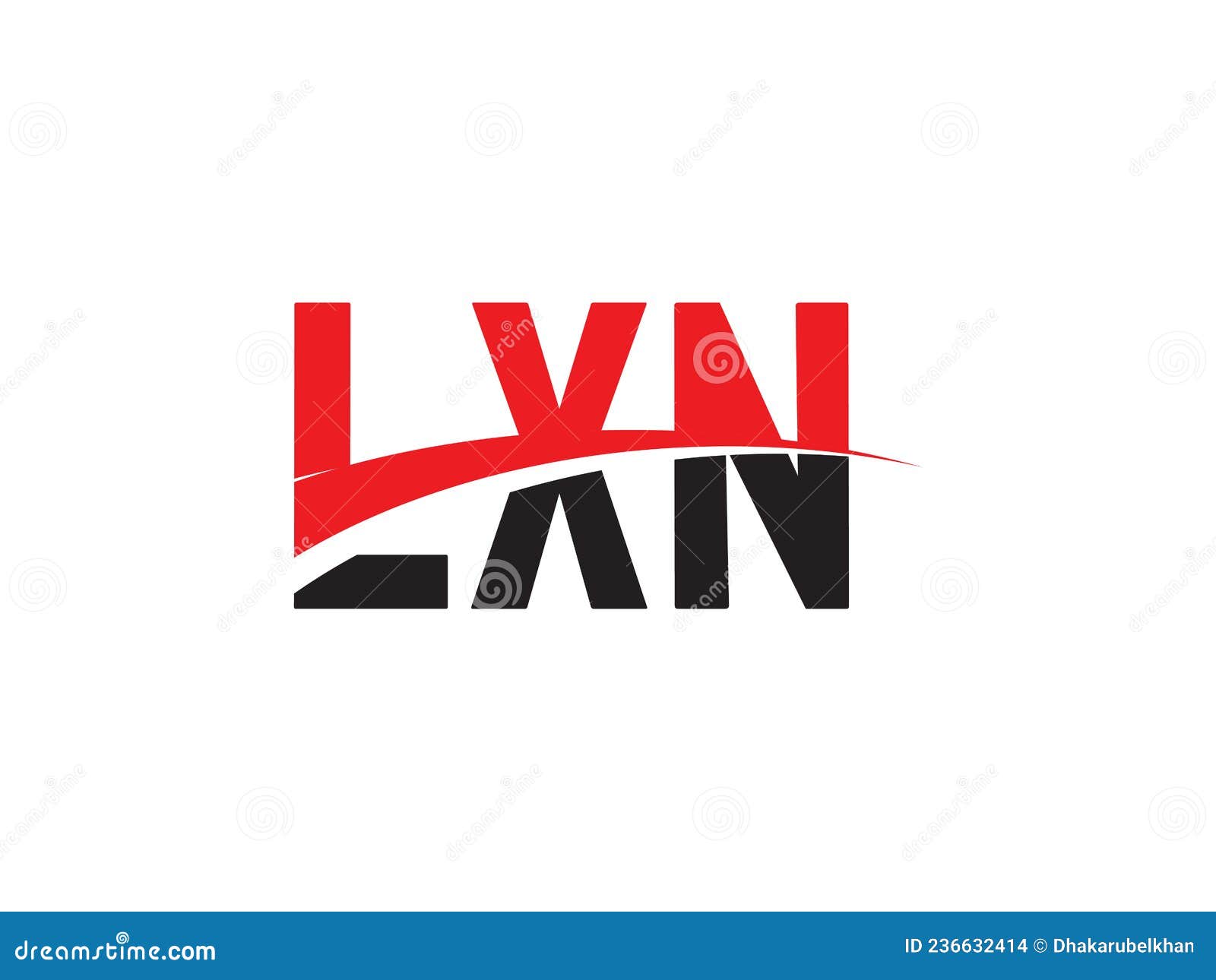 LXN Letter Initial Logo Design Stock Vector - Illustration of font ...