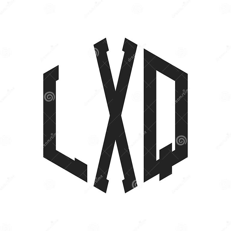 LXQ Logo Design. Initial Letter LXQ Monogram Logo Using Hexagon Shape Stock Illustration ...