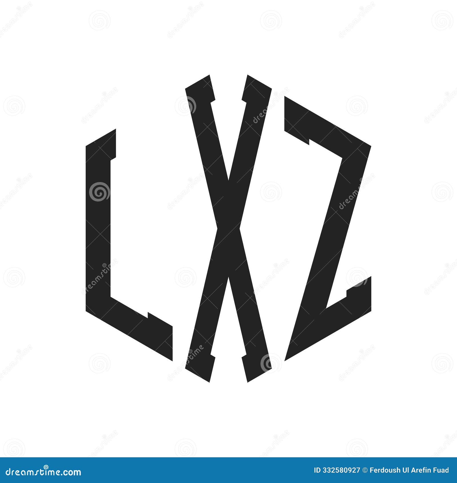 LXZ Logo Design. Initial Letter LXZ Monogram Logo Using Hexagon Shape ...