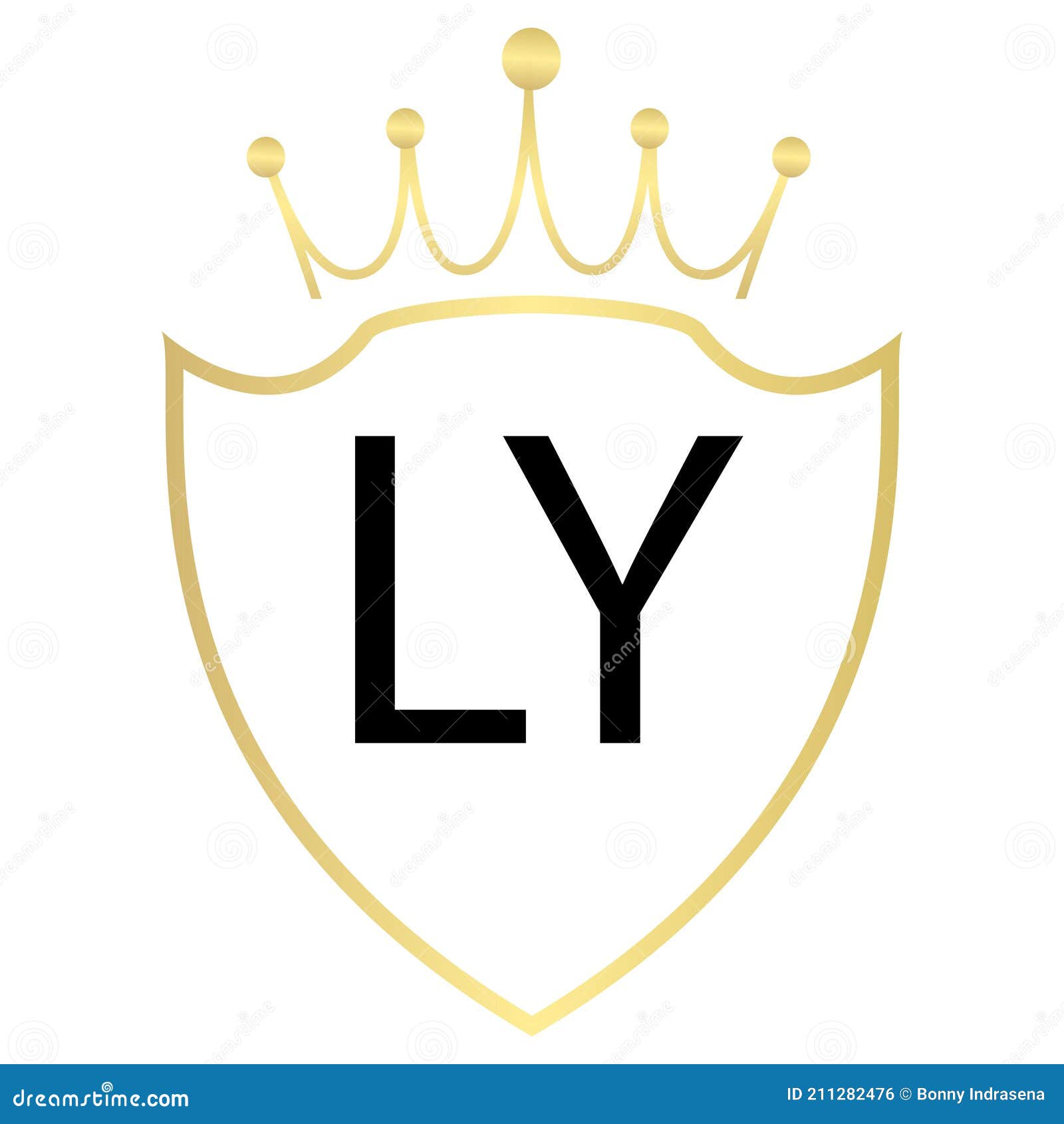 LY Letter Logo Design with Simple Style Stock Illustration ...