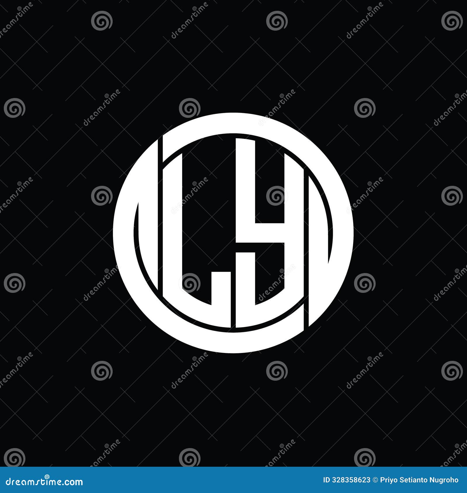 LY Logo Monogram Shield Inside Circle Shape Vector Images Design ...