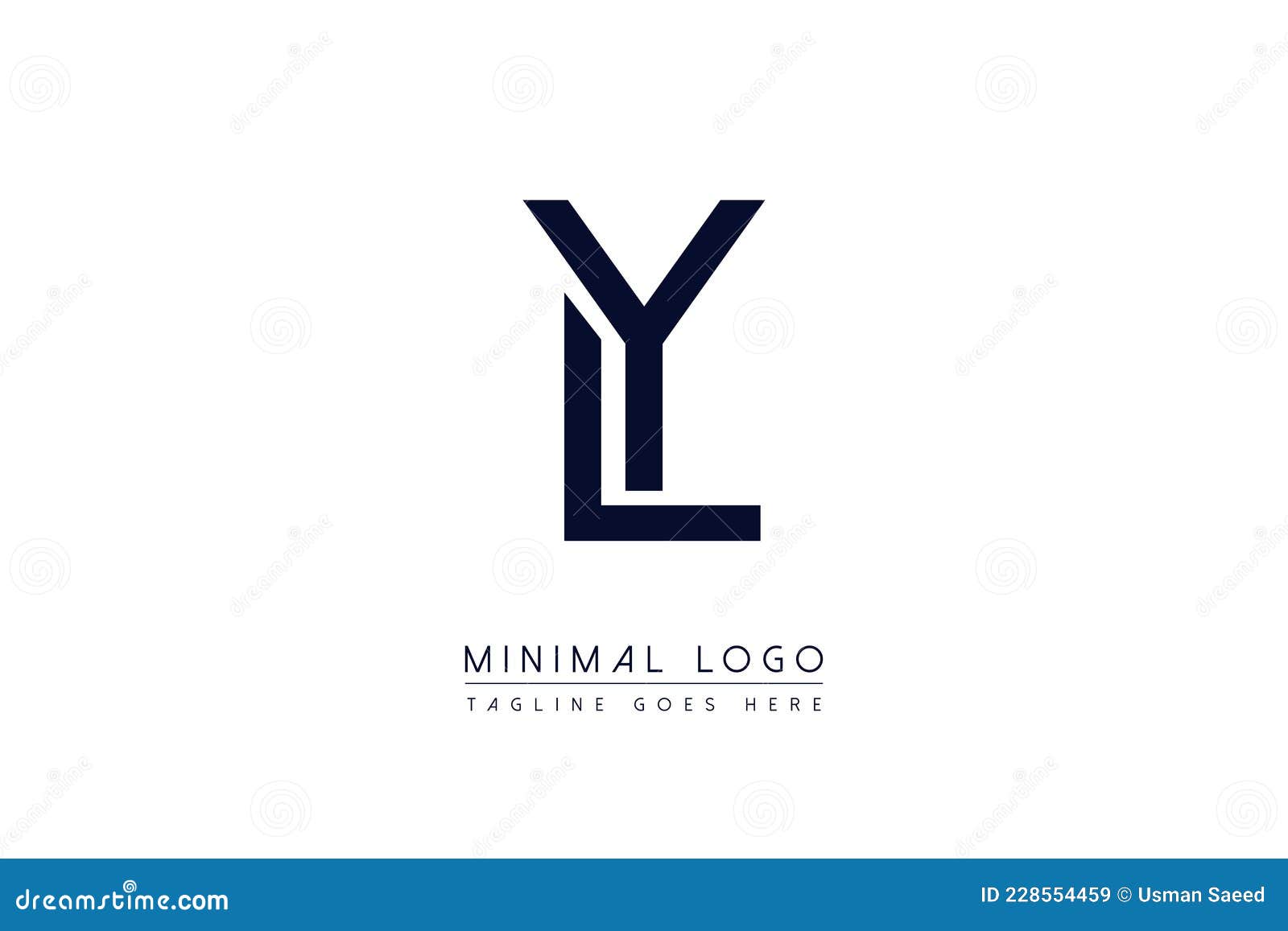 LY or YL or L and Y Initial Minimal Monogram Letter Alphabet Logo ...