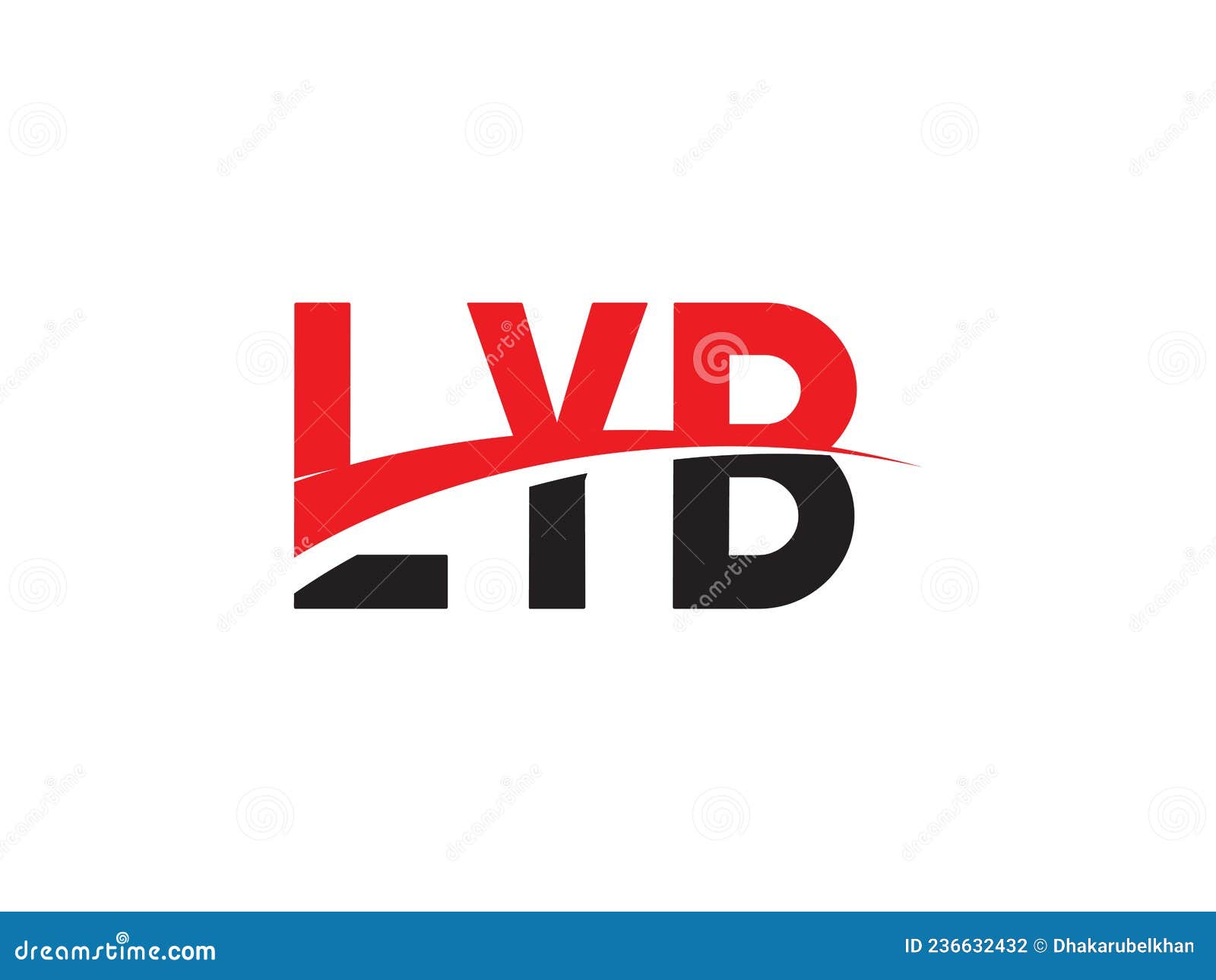LYB Letter Initial Logo Design Stock Vector - Illustration of black ...