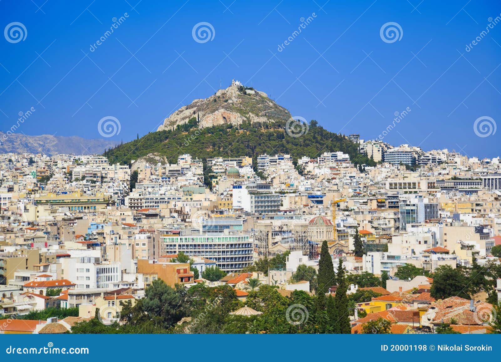 Lycabettus Hill at Athens, Greece Stock Photo - Image of colonnade ...
