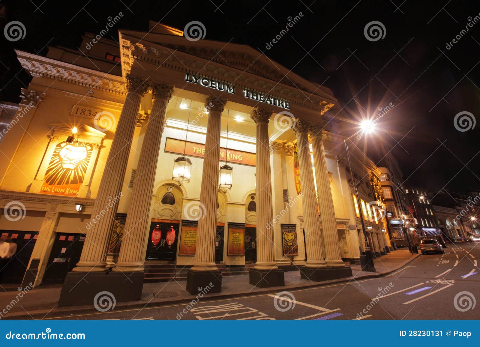 Lyceum Theatre editorial photo. Image of columns, event - 28230131
