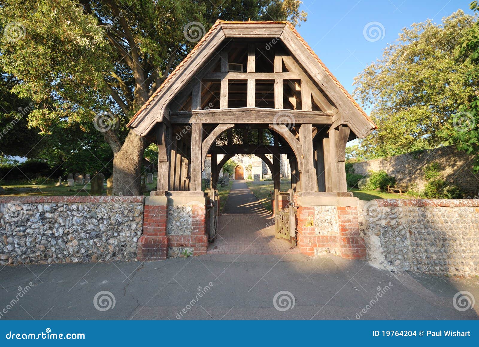 Lych Gate Made with Old Oak Stock Photo - Image of lych, beams: 19764204