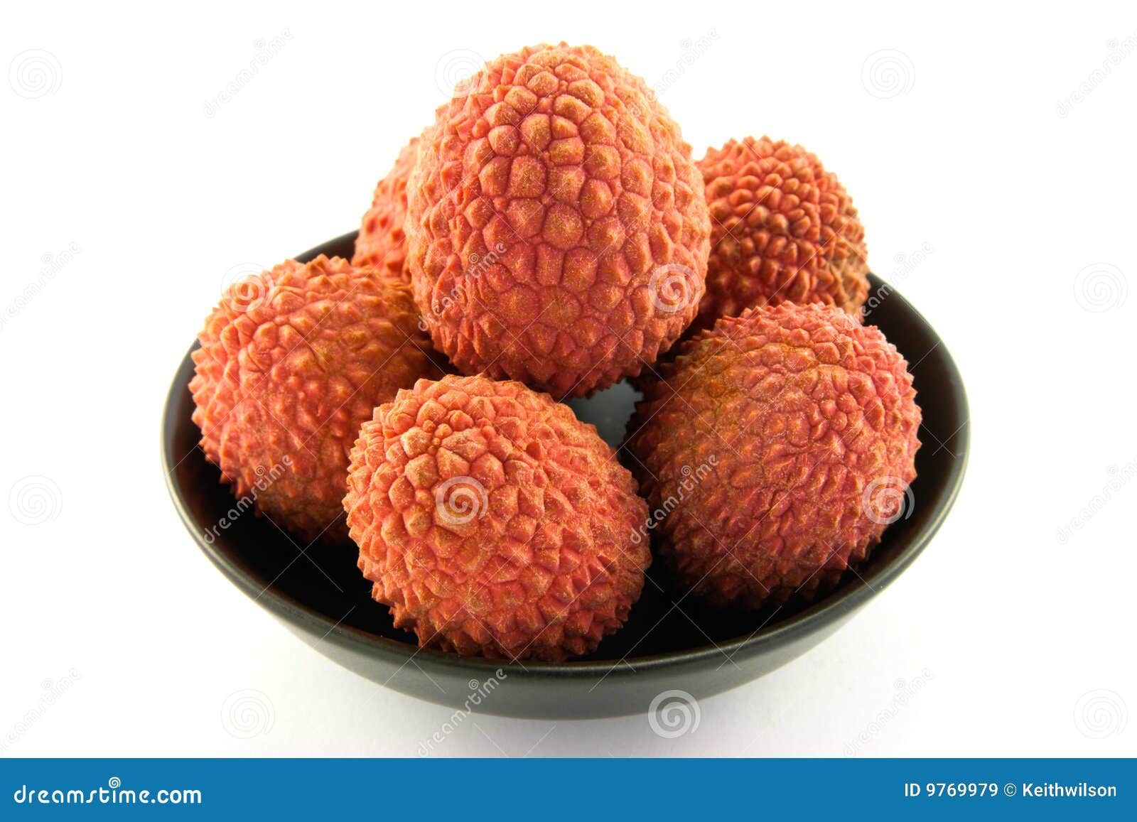 Lychee in a Black Dish stock image. Image of ripe, orange - 9769979