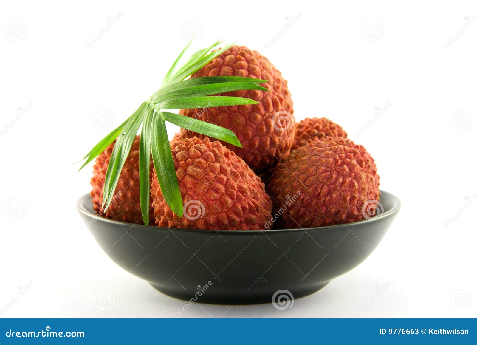 Lychee in a Black Dish with Leaf Stock Image - Image of fresh, exotic ...