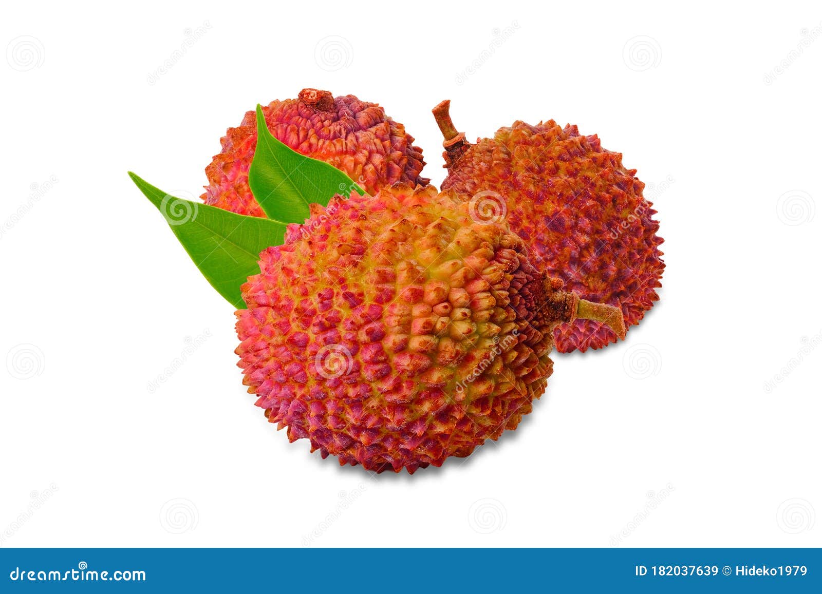 Lychee Composition Isolated on White Background As Package Design ...