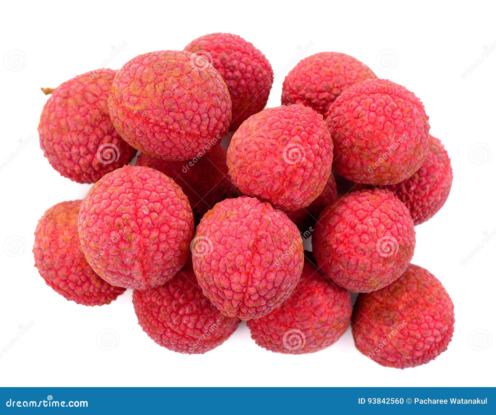 Lychee. Fresh Lychees Isolated on White Background Stock Photo - Image ...