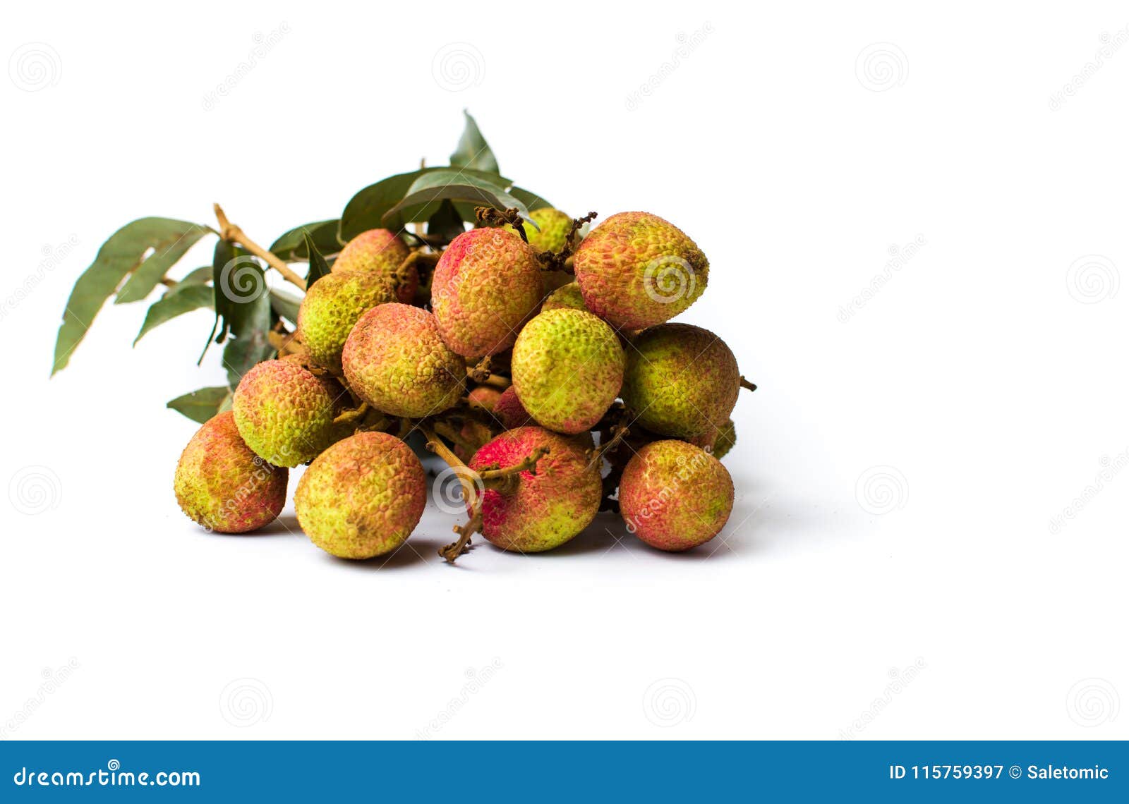 Lychee Fruit Bouquet on White Background Stock Image - Image of ...