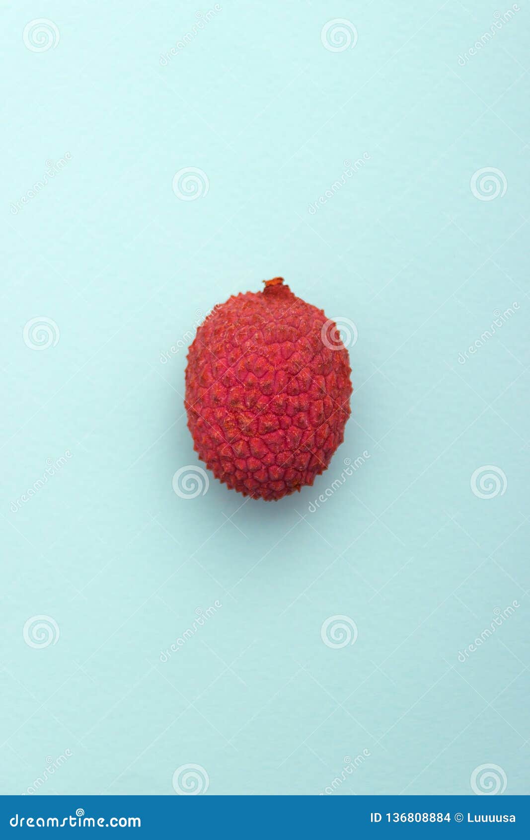 Lychee Fruit Lie on a Turquoise Blue Background Stock Photo - Image of ...