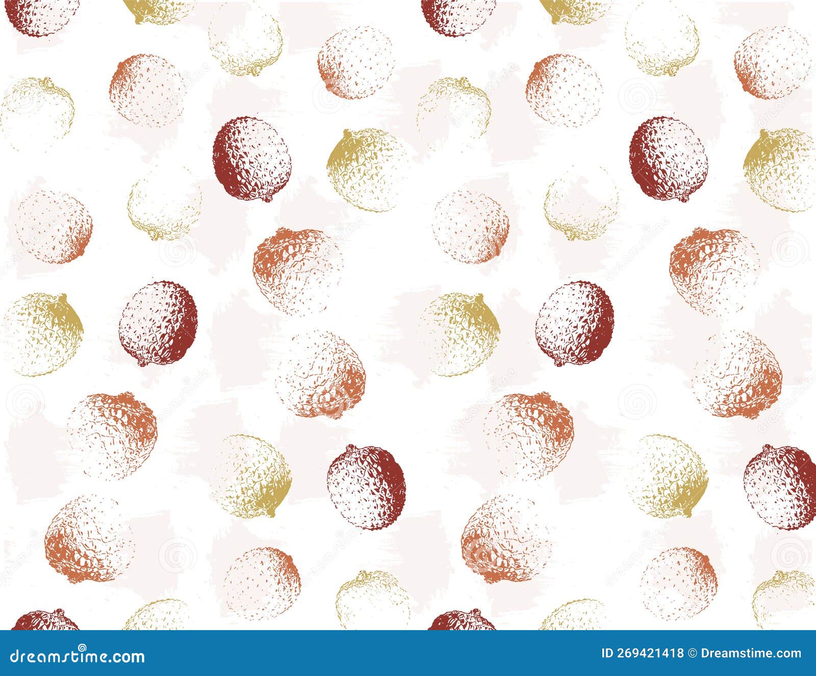Lychee Fruit Pattern Colorful Vintage Vector Textures Stock Vector ...