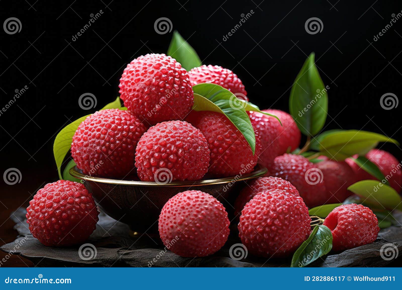 Lychee Fruit Fruit Round Clay Material. Generative AI Stock ...