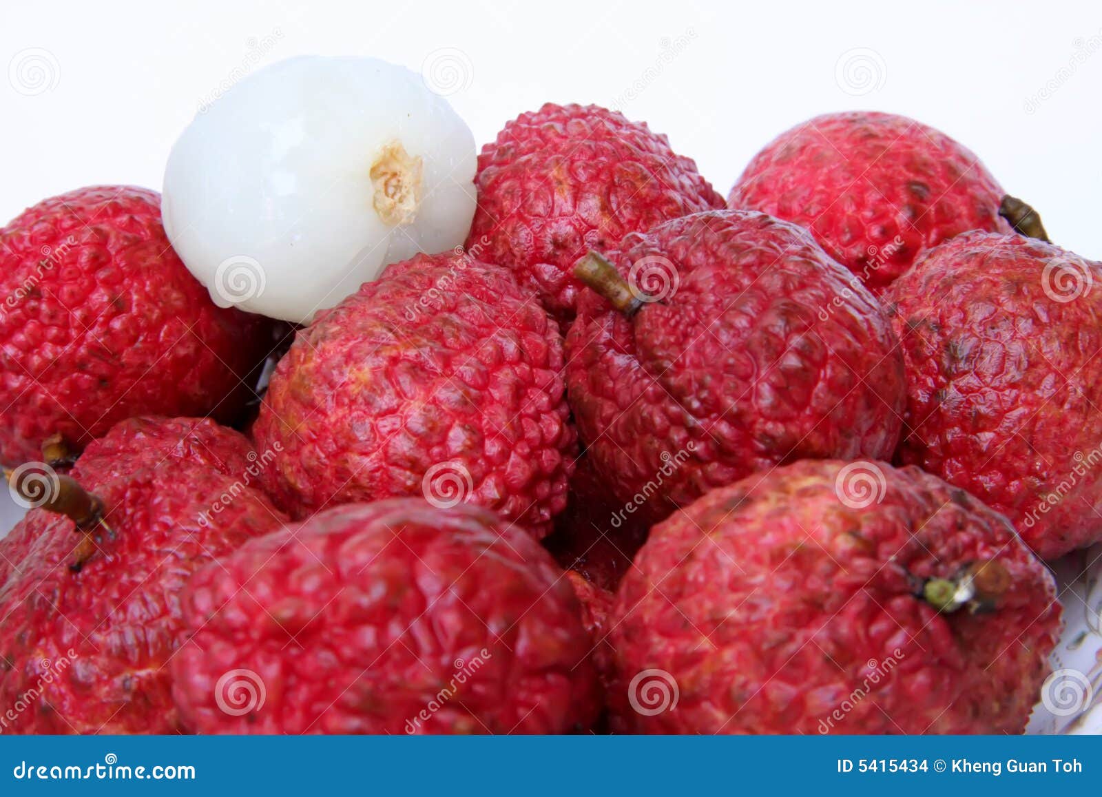 Lychee fruits stock photo. Image of tropical, peeled, unpeeled - 5415434