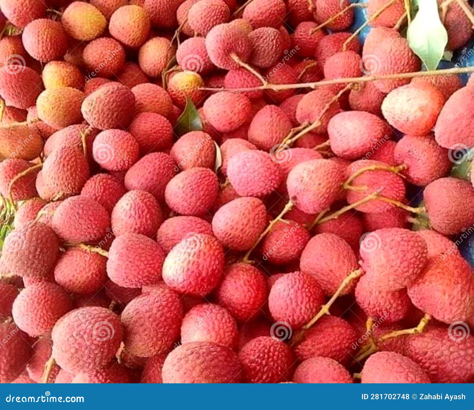 Lychee Fruits Display on the Store Stock Photo - Image of store, lychee ...